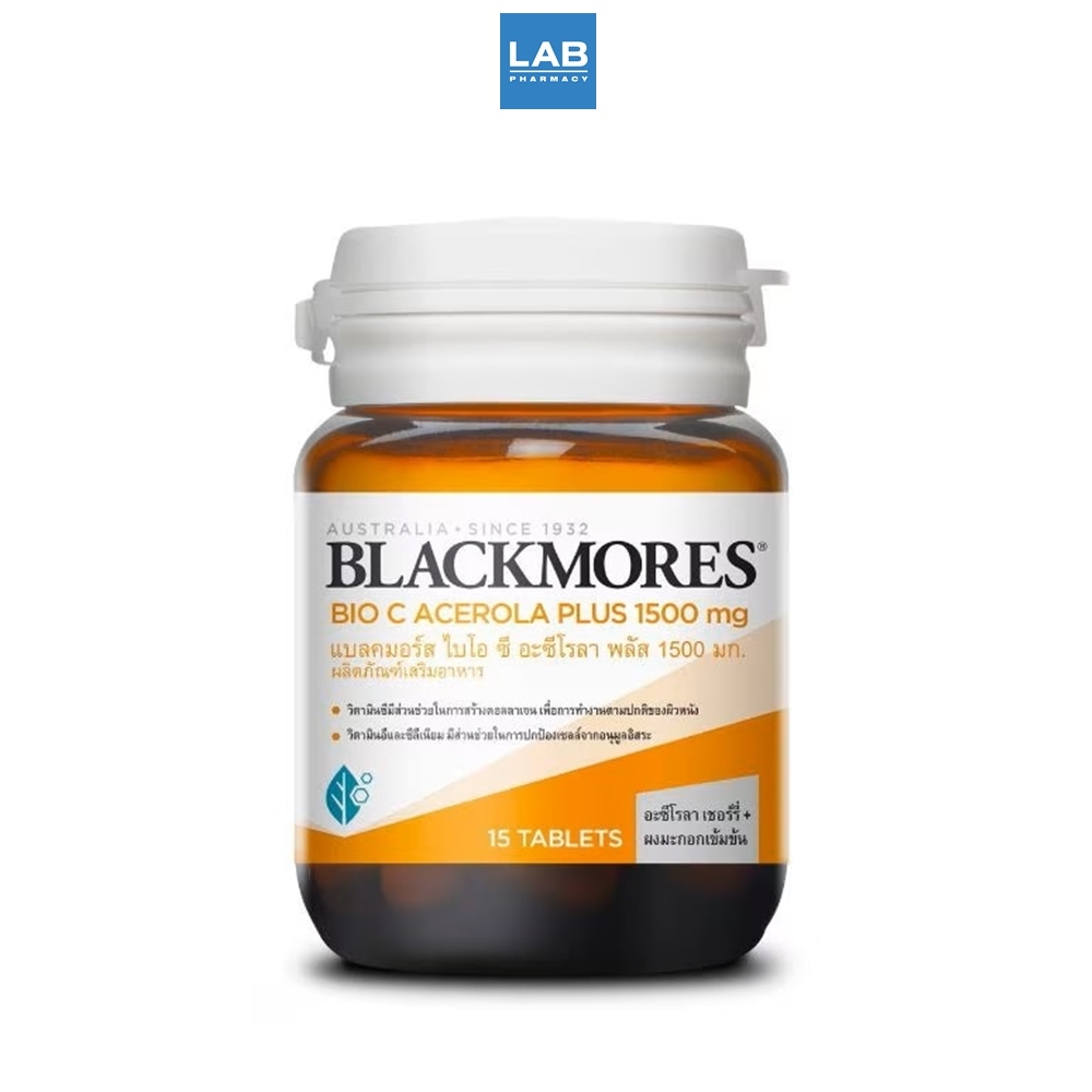 Blackmores Bio C Acerola PLUS 1500 mg (Dietary supplement) 15 Tablets ...