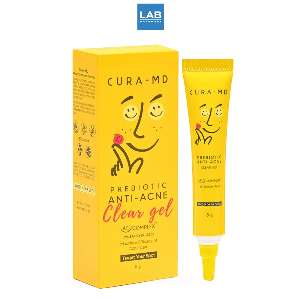 Cura-MD Prebiotic Anti-Acne Clear Gel 8 g. คูร่า-เอ็มดี เจลแต้มสิว พรี ...