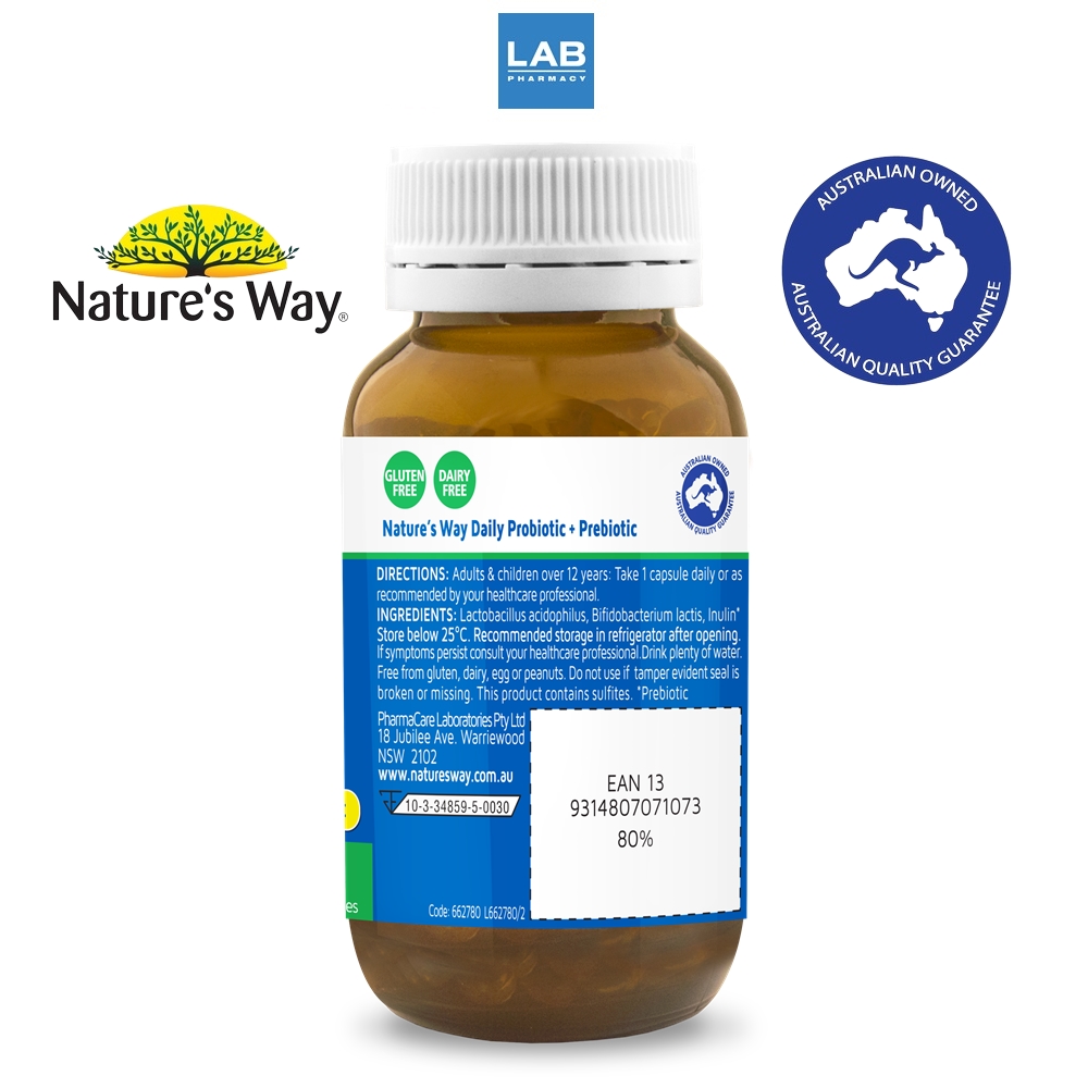 Nature's Way Daily Probiotic 10 millions 28 Capsules เนเจอร์สเวย์ เดลี่ ...
